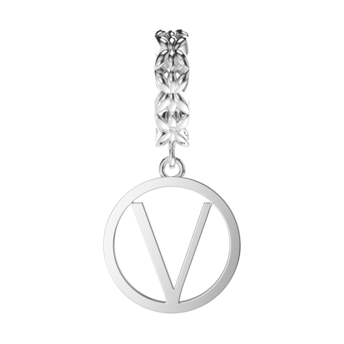 V Charm-silver - Charms - 925 sterling silver | Y Jewelry